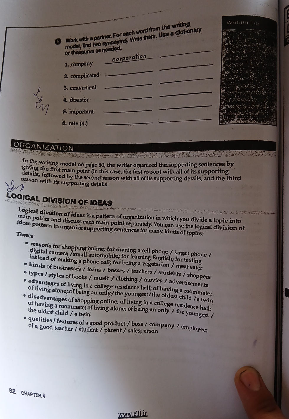 Work with a partner. For each word from the | StudyX