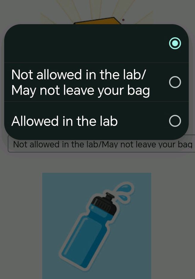 Not allowed in the lab/May not leave your | StudyX