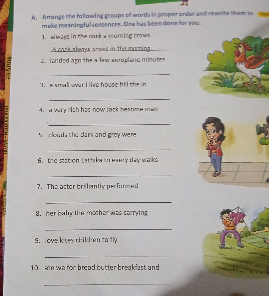 A. Arrange the following groups of words in | StudyX