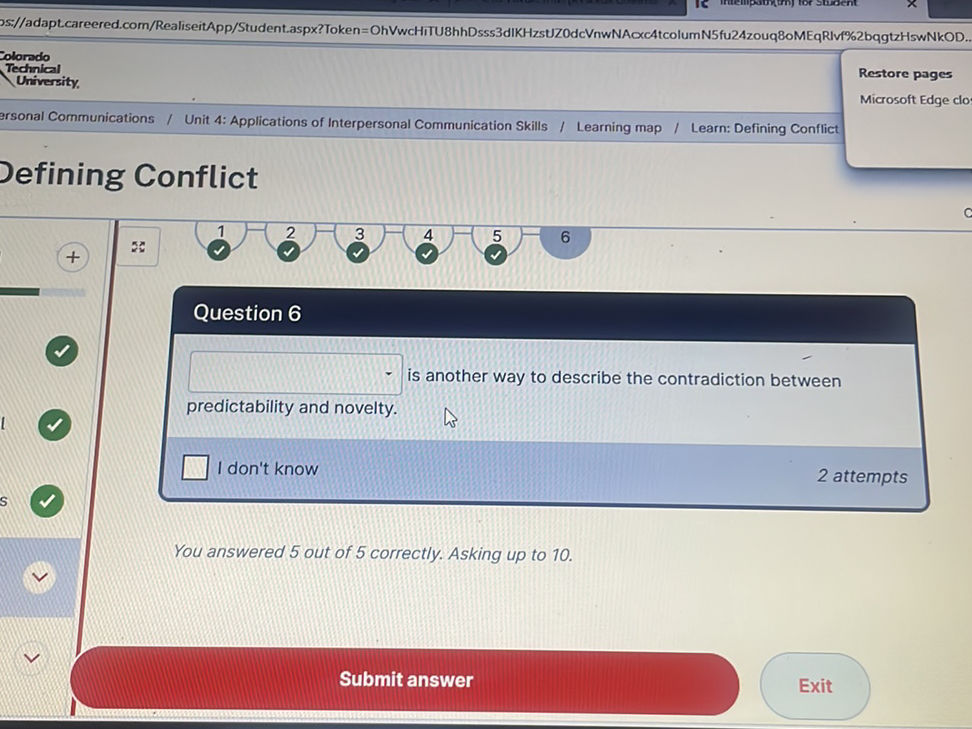 Question 6 ____ is another way to describe | StudyX