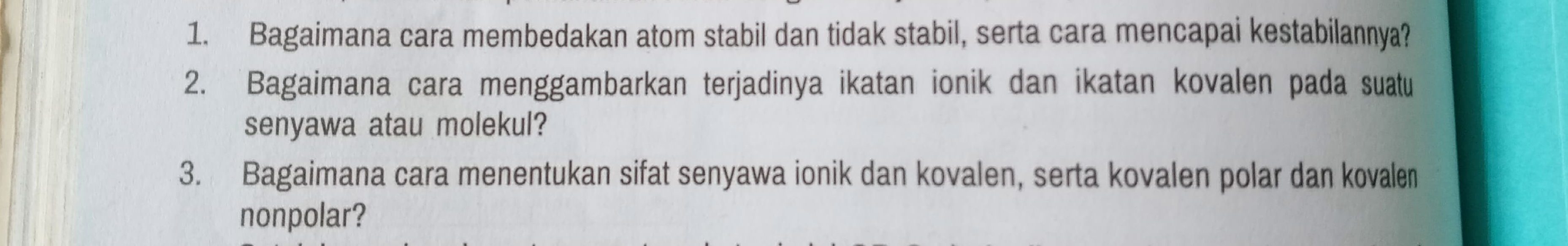 1. Bagaimana cara membedakan atom stabil dan | StudyX