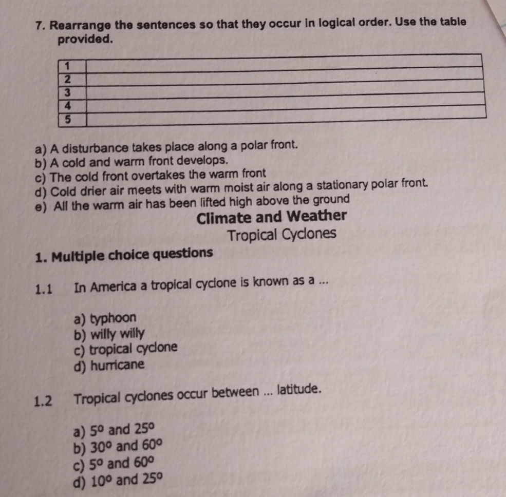 7. Rearrange the sentences so that they | StudyX