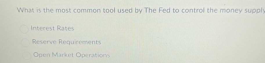 What is the most common tool used by The Fed