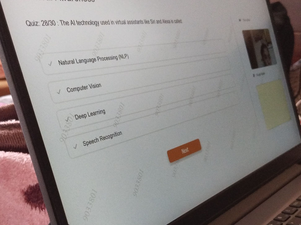 Quiz: 28/30: The AI technology used in | StudyX