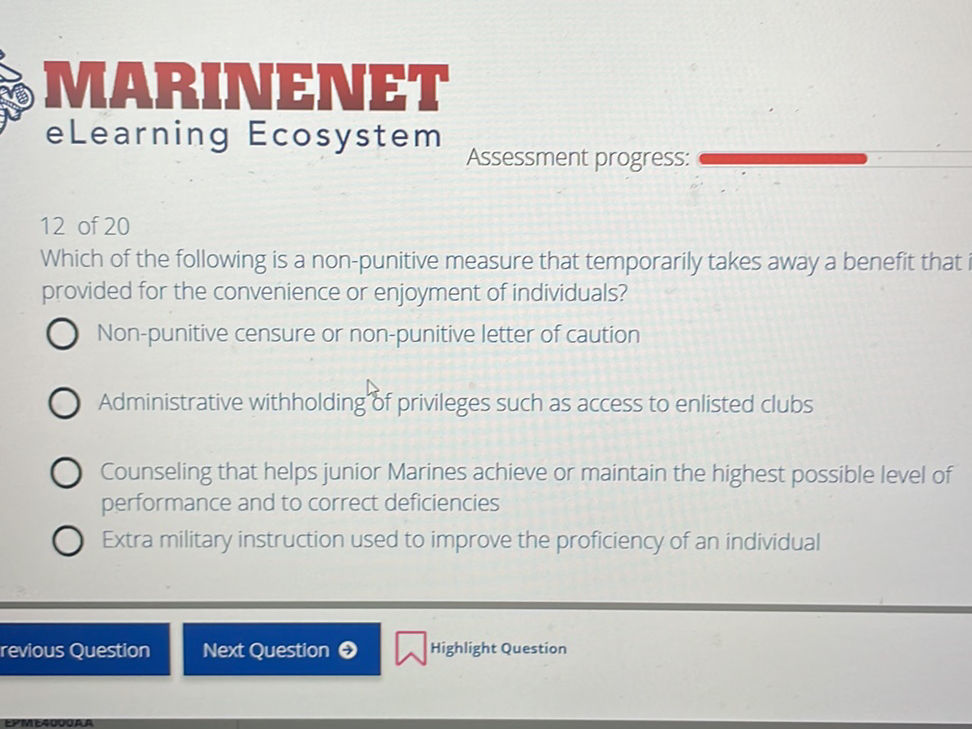 12 of 20 Which of the following is a | StudyX