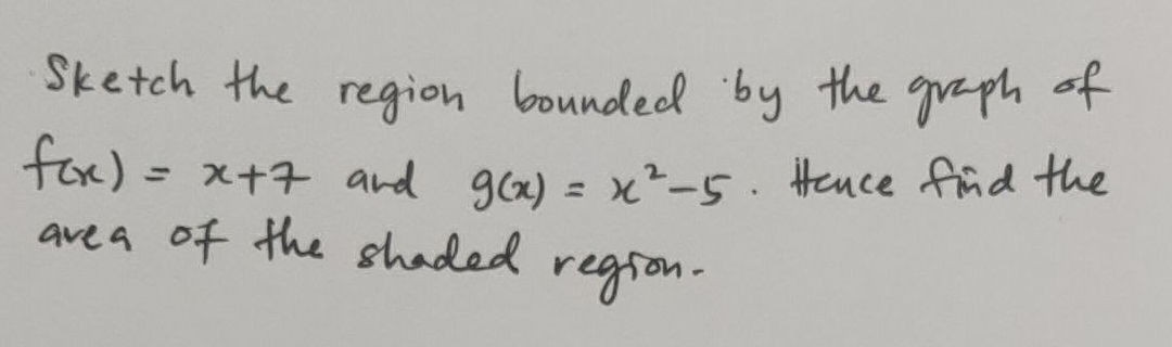 Sketch the region bounded by the graph of | StudyX