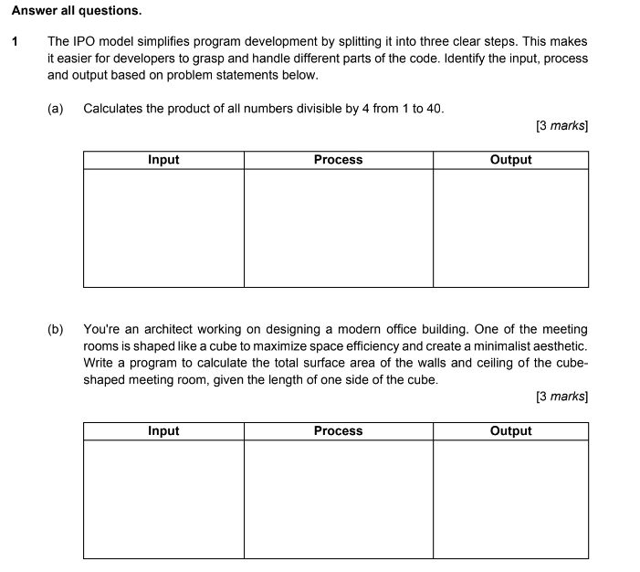 1 The IPO model simplifies program | StudyX