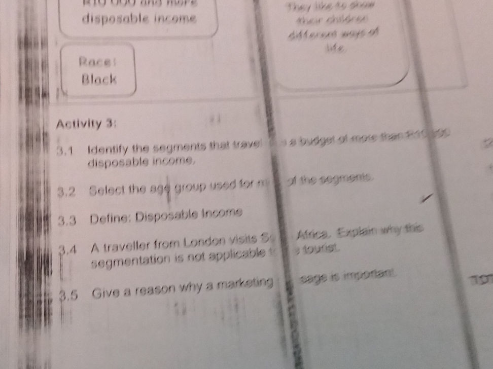Activity 3: 3.1 Identify the segments that | StudyX