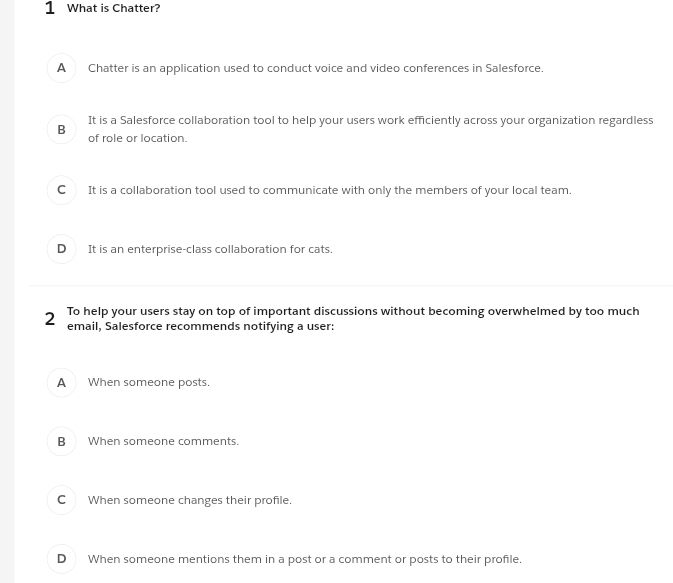 1 What is Chatter? A Chatter is an | StudyX