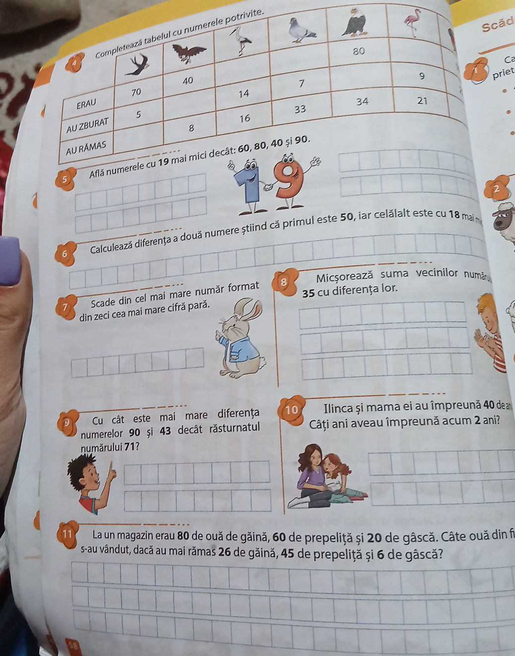 4. Completează tabelul cu numerele | StudyX