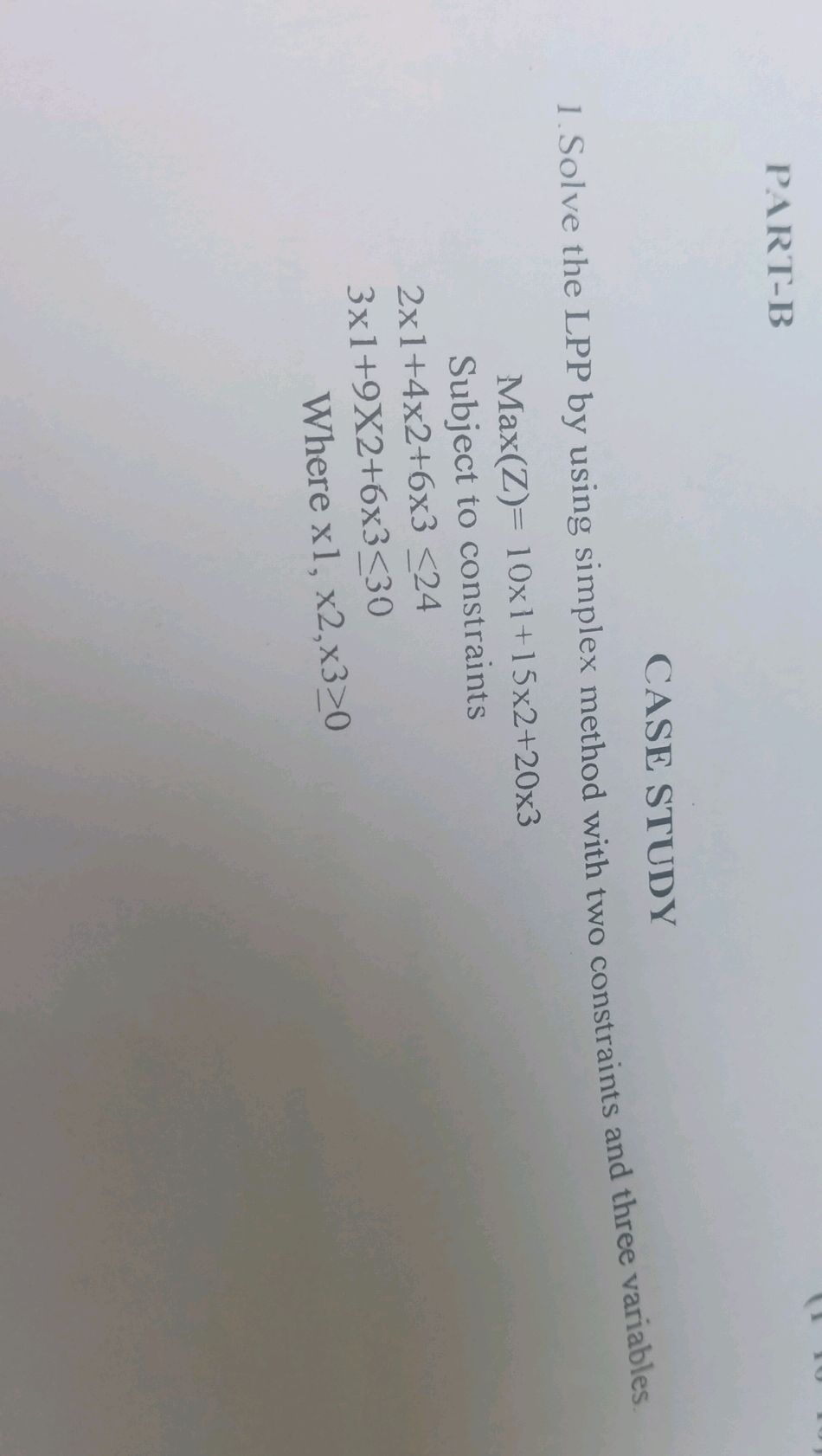 1. Solve the LPP by using simplex method | StudyX