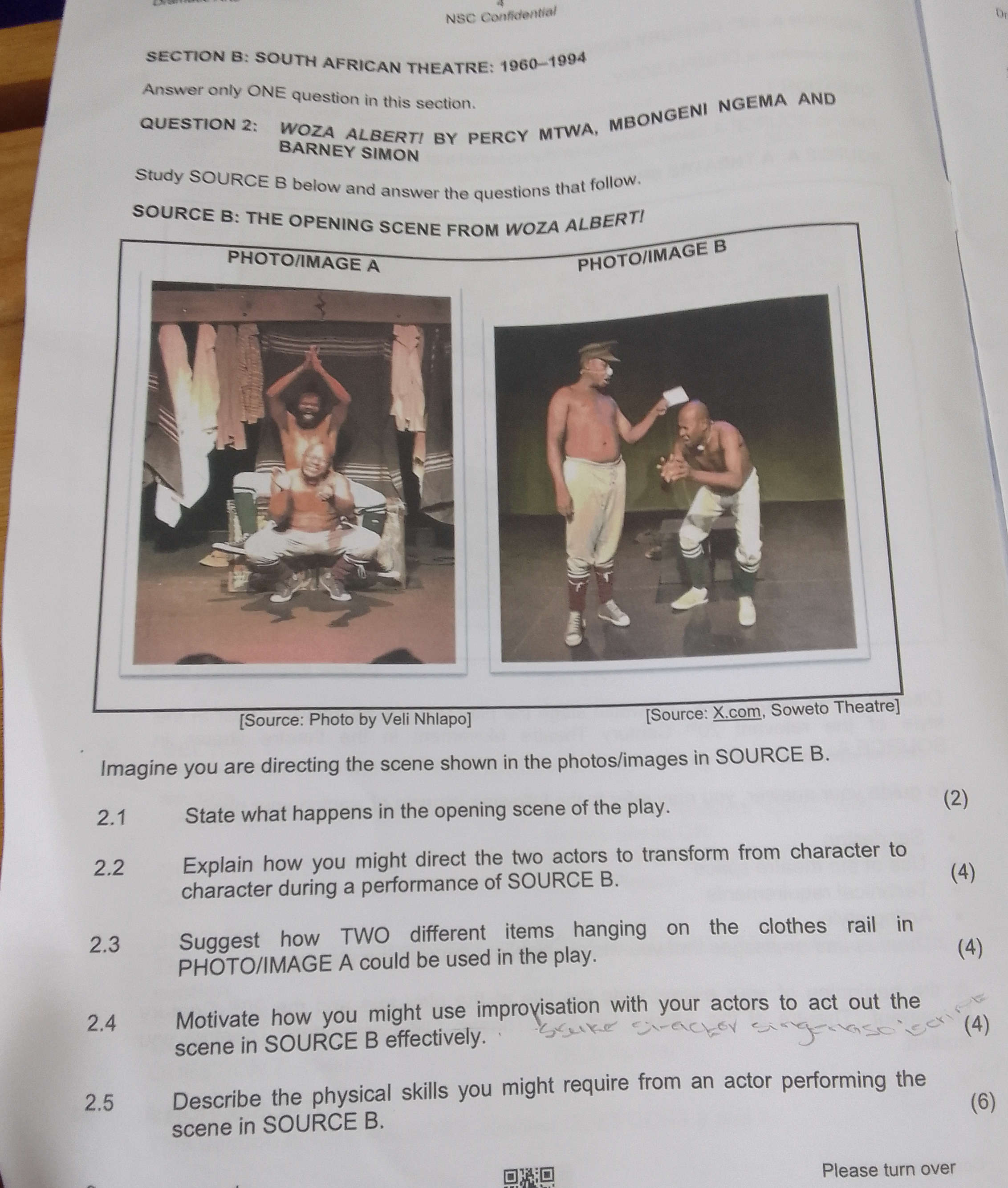 QUESTION 2: WOZA ALBERT! BY PERCY MTWA,