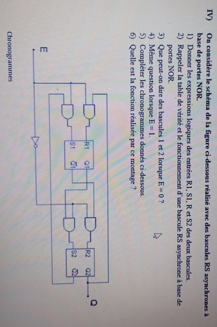 IV) On considère le schéma de la figure | StudyX