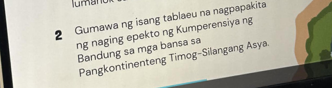 2 Gumawa ng isang tablaeu na nagpapakita ng | StudyX