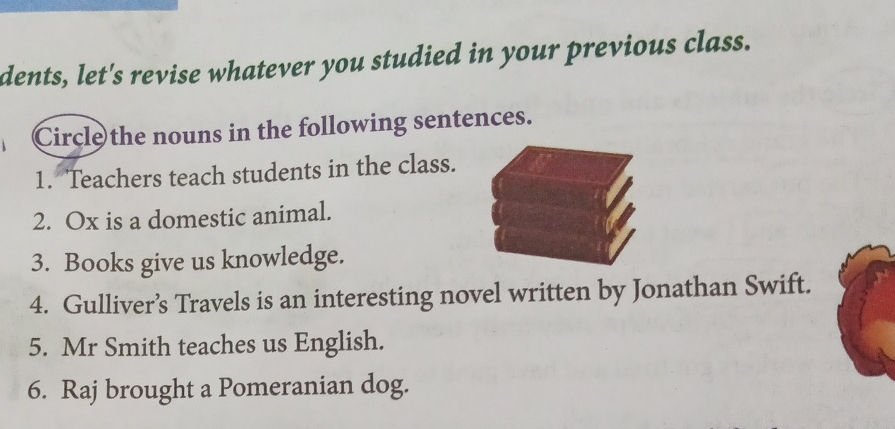 Circle the nouns in the following sentences. | StudyX