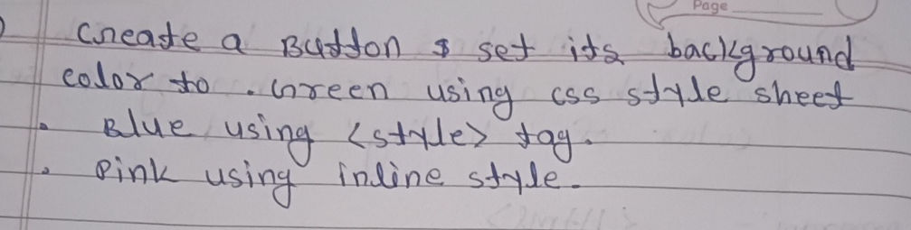 Create a button set its background color | StudyX