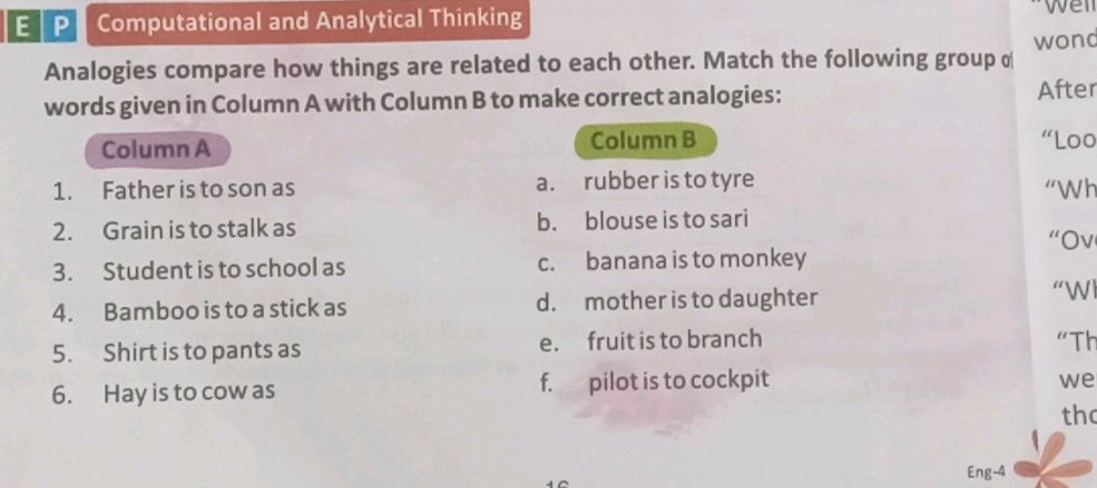 Analogies compare how things are related to | StudyX