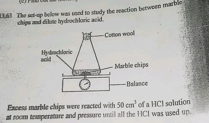 13.63 The set-up below was used to study the | StudyX