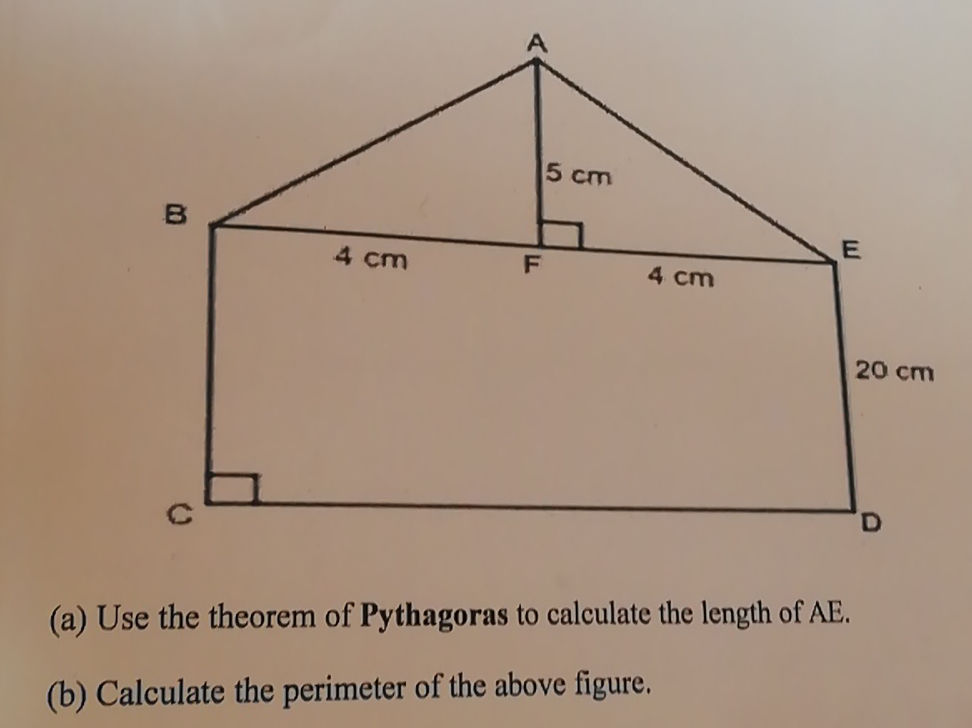 (a) Use the theorem of Pythagoras to | StudyX