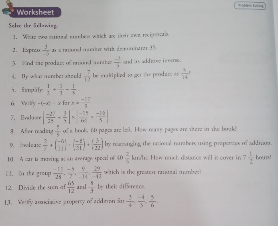 1. Write two rational numbers which are | StudyX
