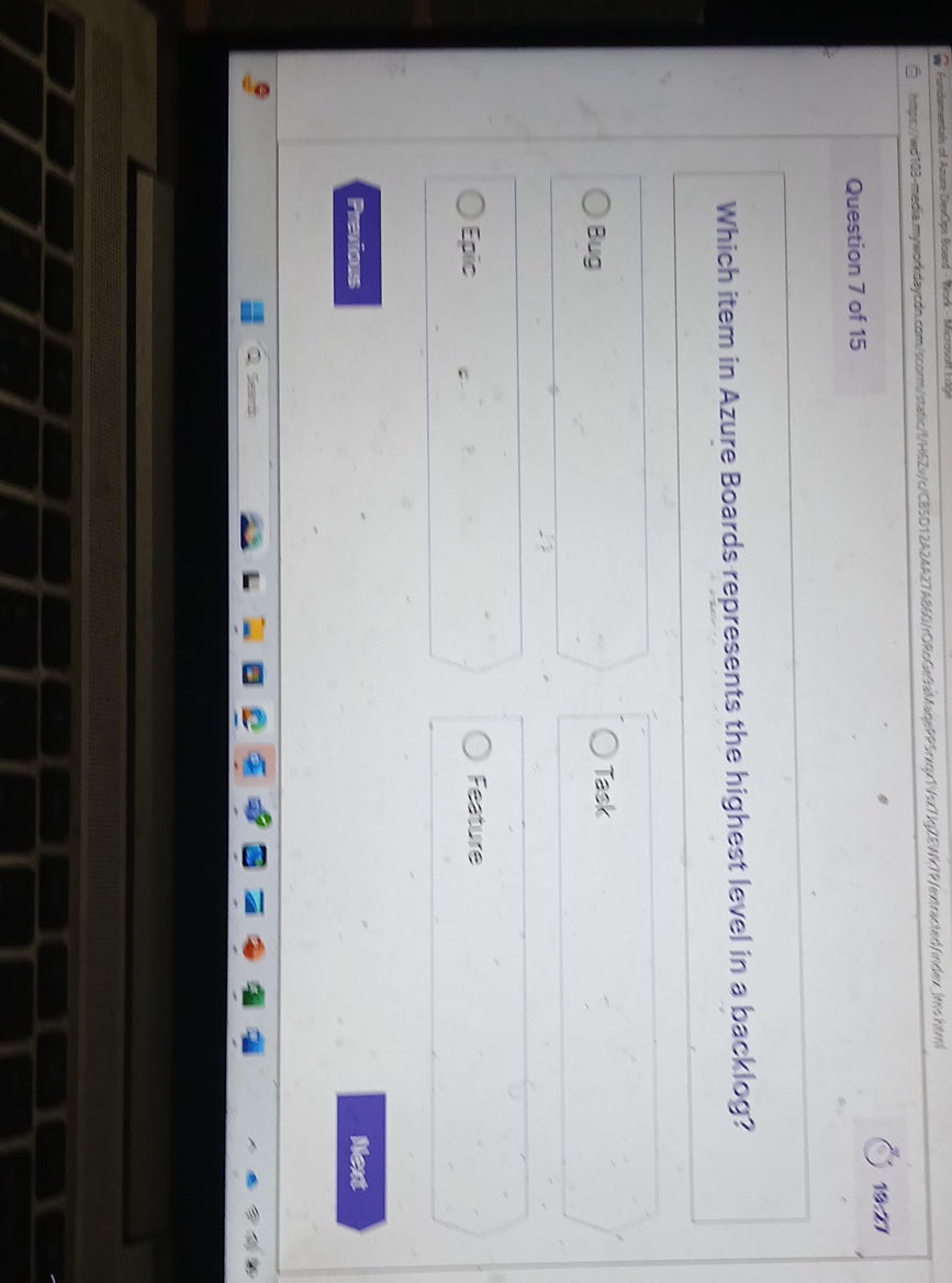 Which item in Azure Boards represents the | StudyX