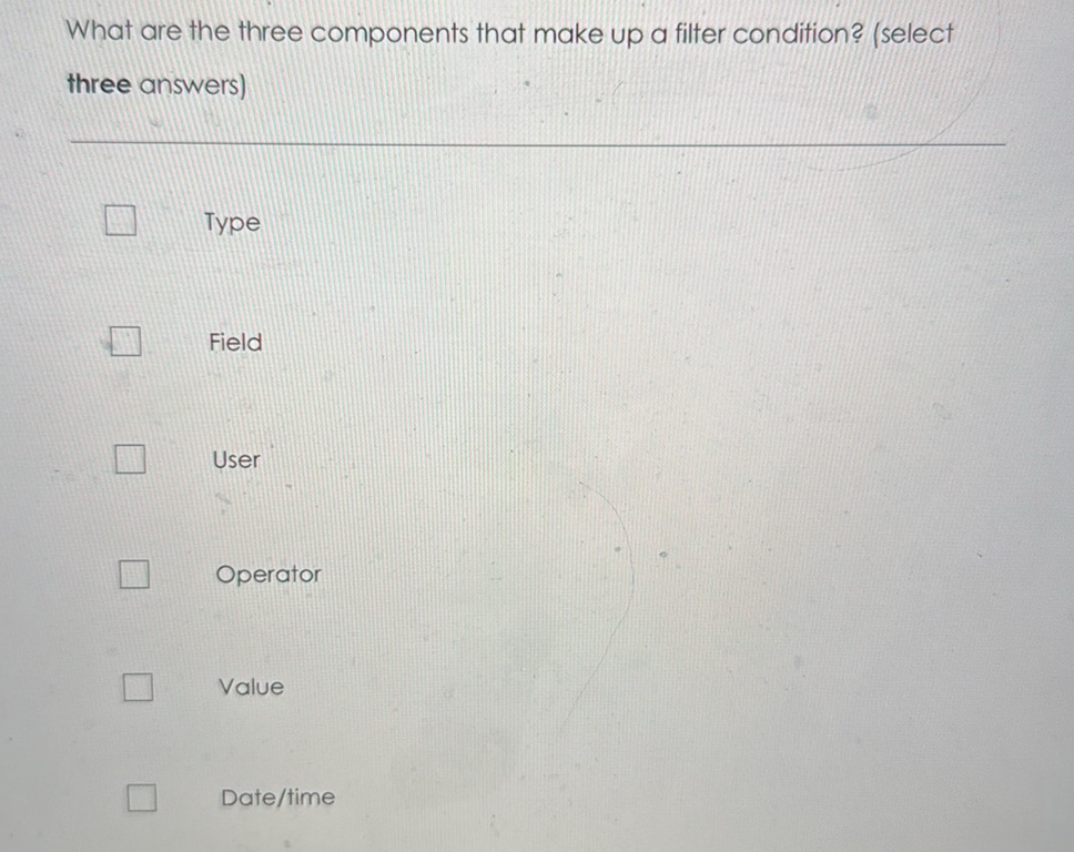 What are the three components that make up a | StudyX