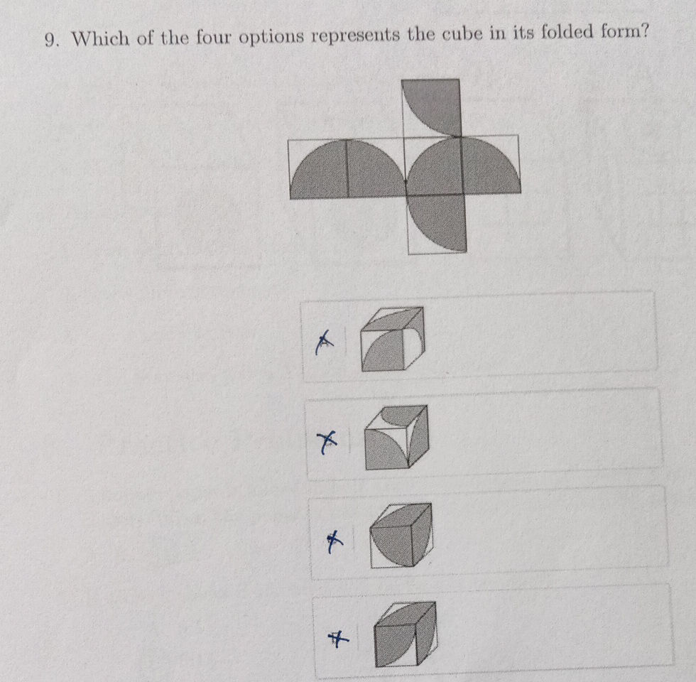 9. Which of the four options represents the | StudyX