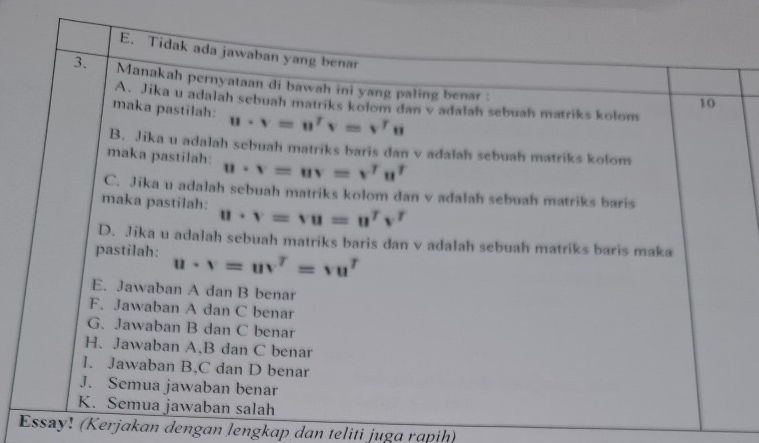 3. Manakah pernyataan di bawah ini yang | StudyX