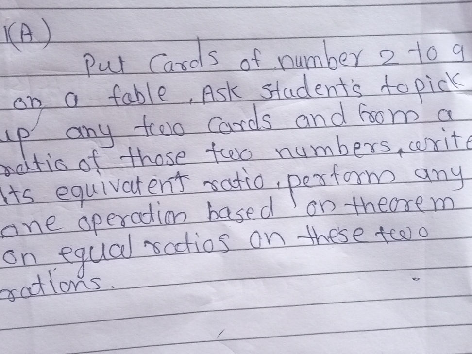 Put cards of number 2 to 9 on a table. Ask | StudyX