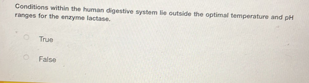 Conditions within the human digestive system | StudyX