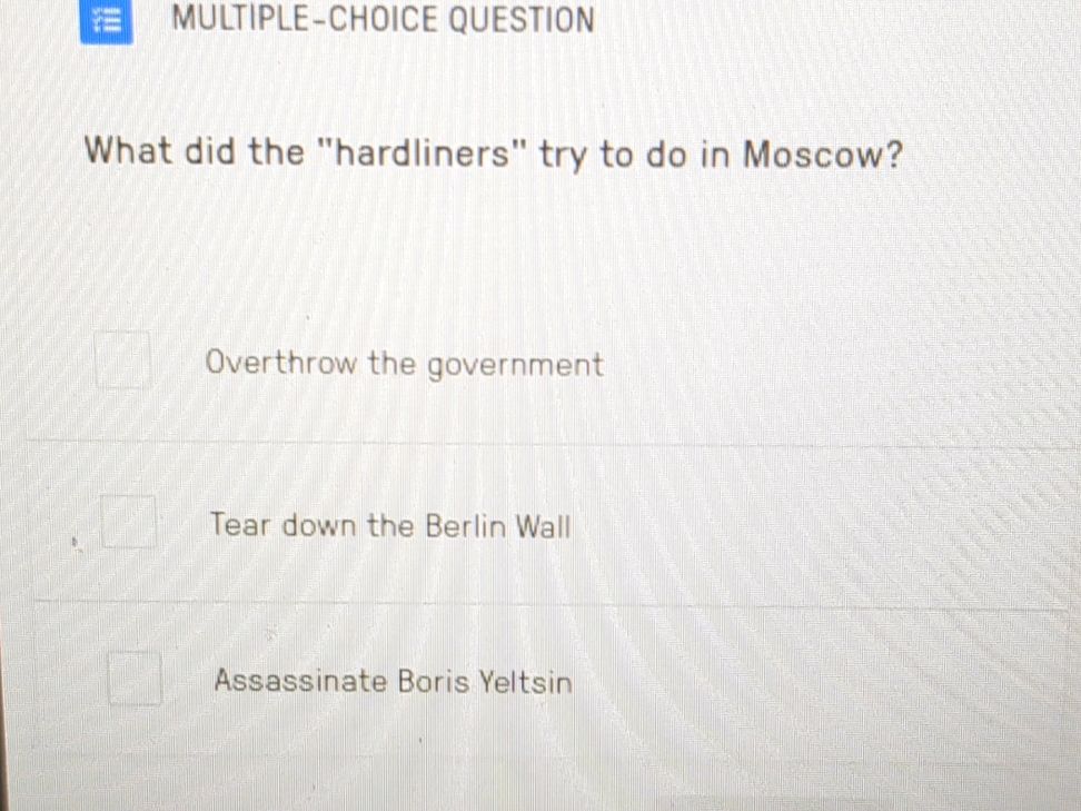 What did the "hardliners" try to do in | StudyX