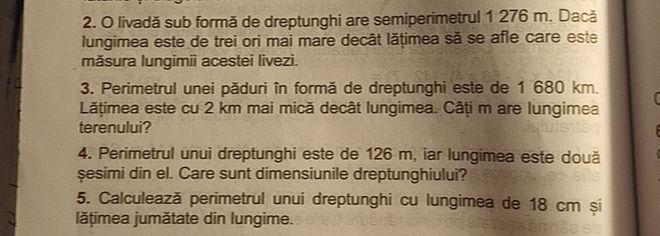 2. O livadă sub formă de dreptunghi are | StudyX