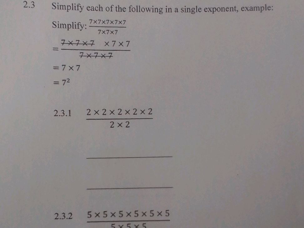 2.3 Simplify each of the following in a | StudyX