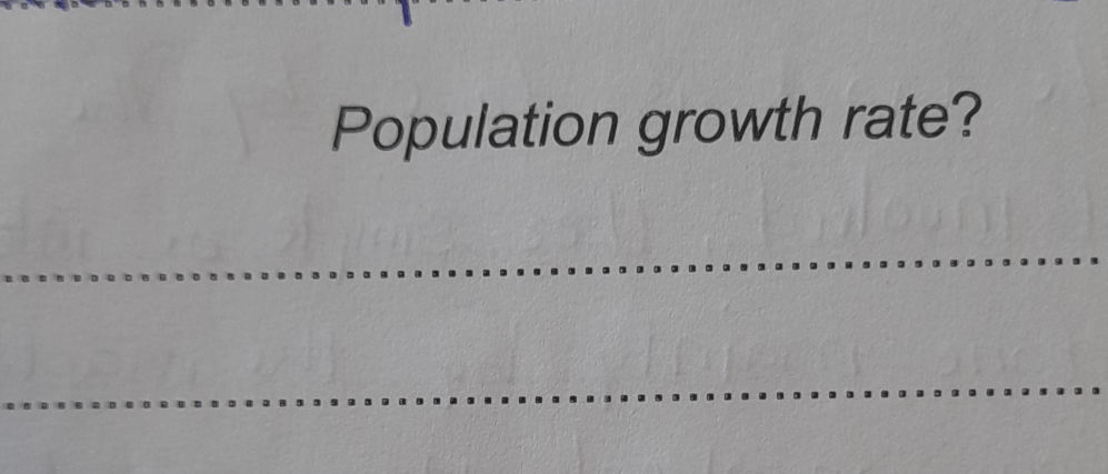 Population growth rate | StudyX
