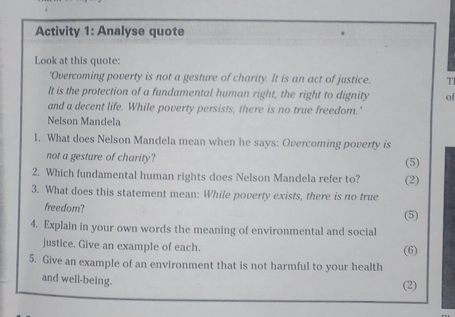 Activity 1: Analyse quote Look at this | StudyX