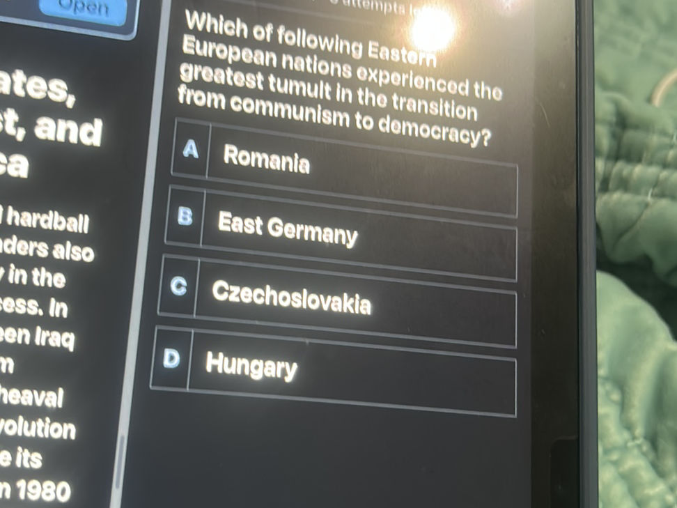 Which of following Eastern European nations | StudyX