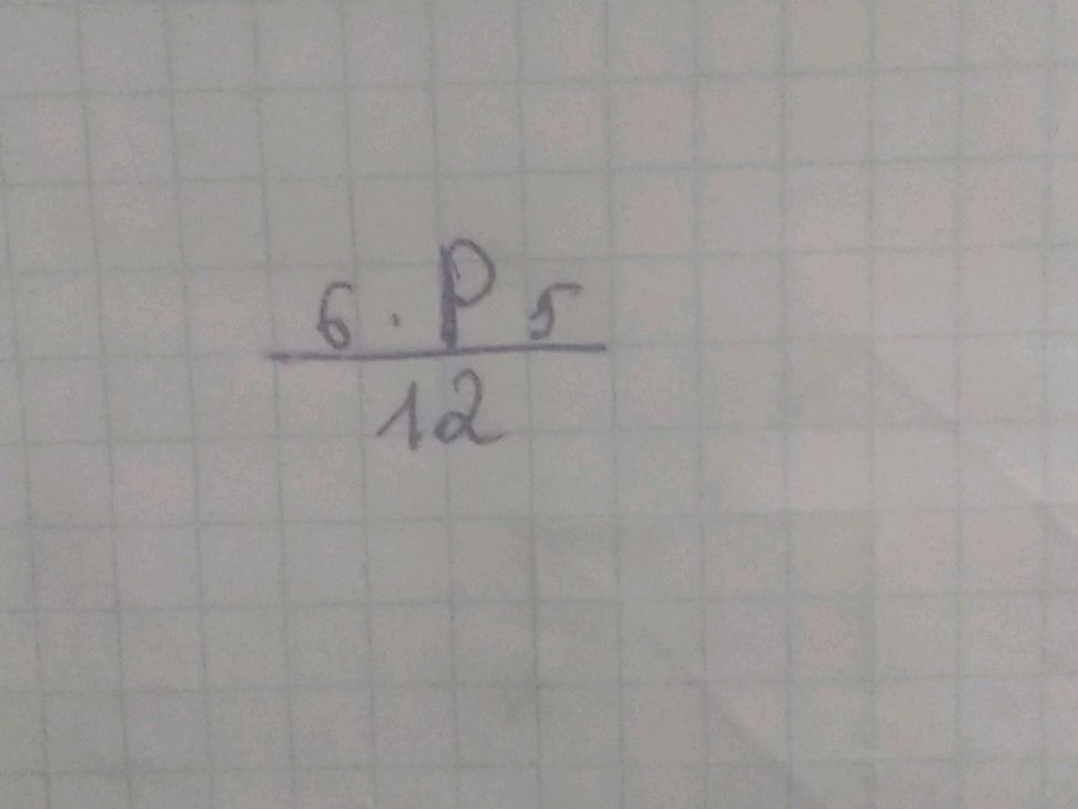 Calculate Permutation Formula: 6 * P(5) / 12 | StudyX