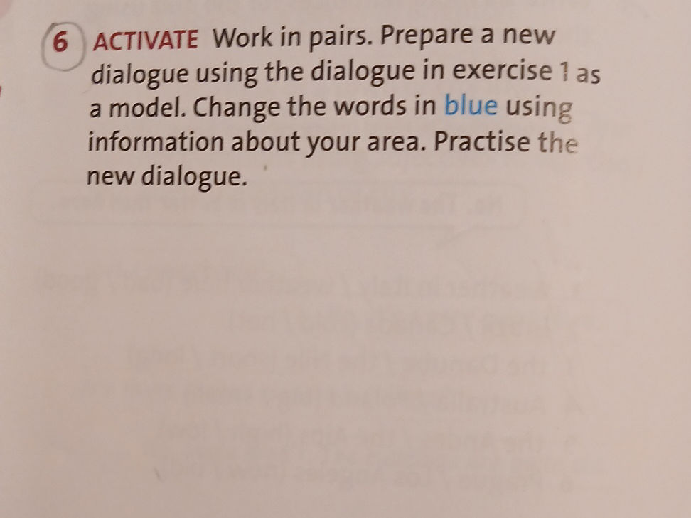 Work in pairs. Prepare a new dialogue using | StudyX