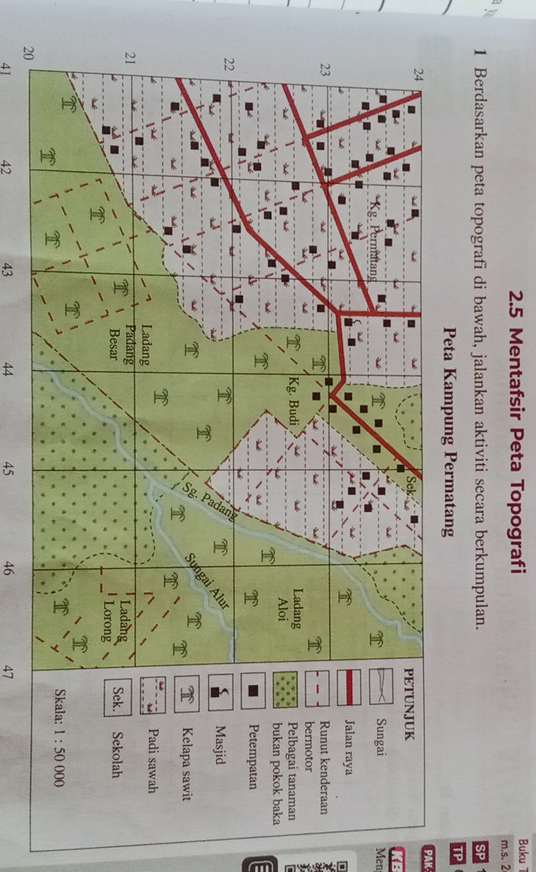 1 Berdasarkan peta topografi di bawah, | StudyX