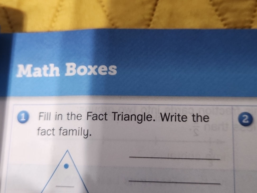 Fill in the Fact Triangle. Write the fact | StudyX
