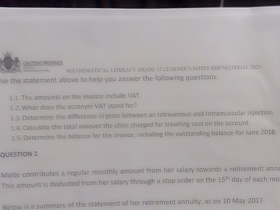 1.1. The amounts on the invoice include VAT. | StudyX