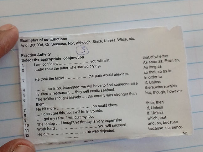 Examples of conjunctions And, But, Yet, Or, | StudyX