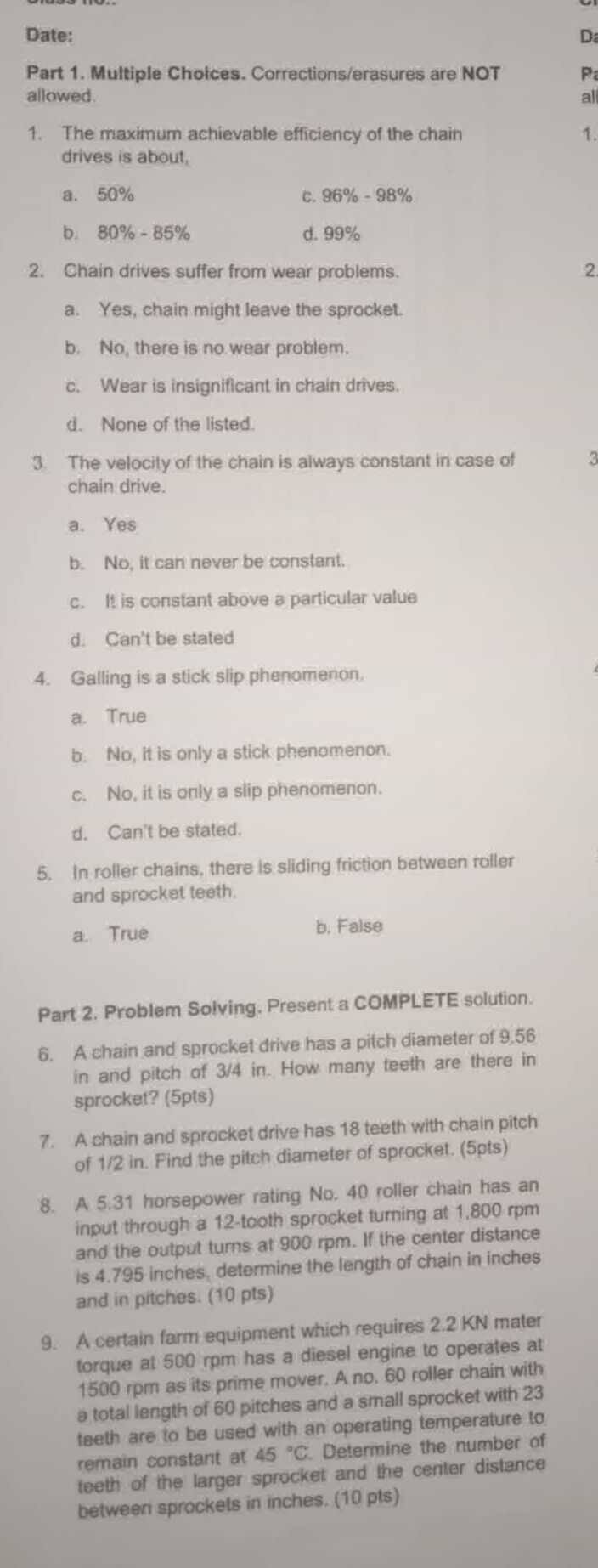 Part 1. Multiple Choices. | StudyX