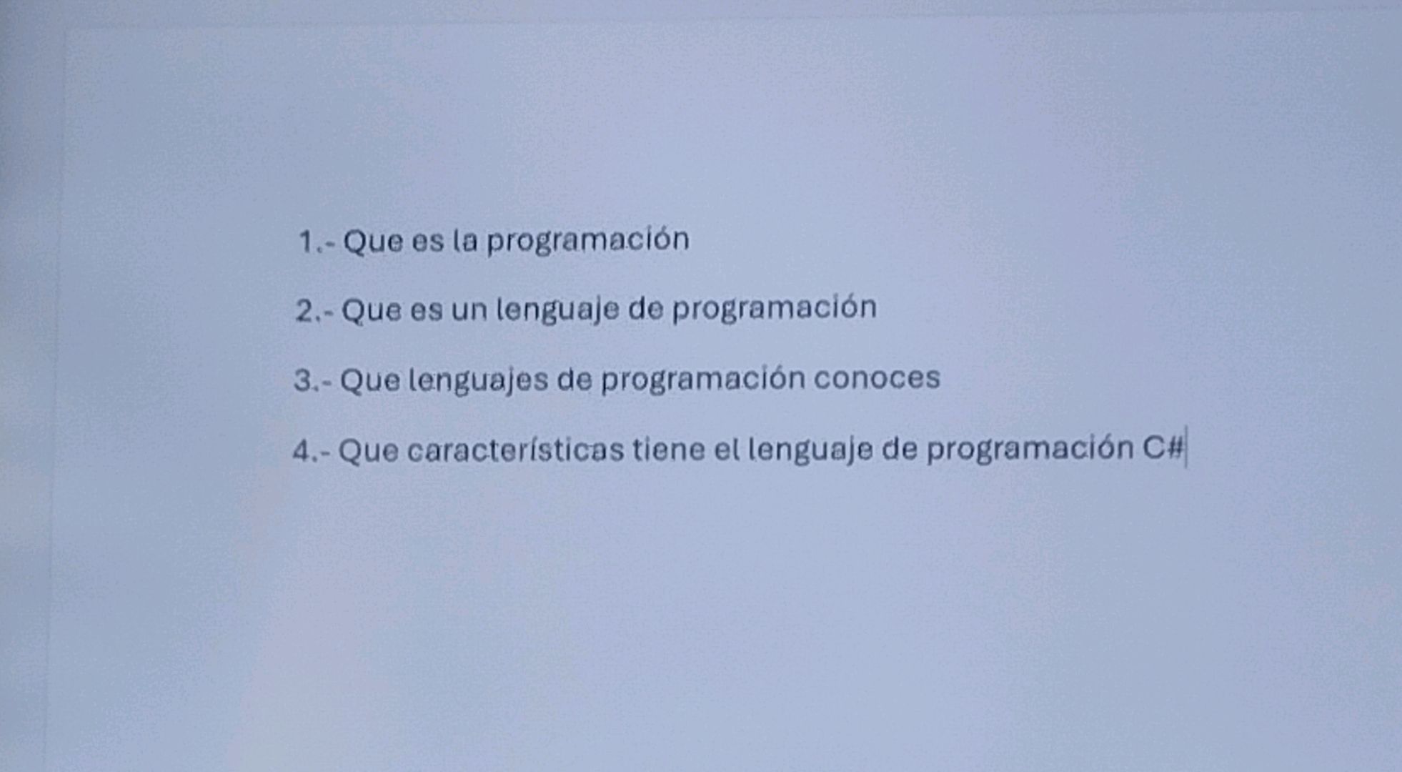 1.- Que es la programación 2.- Que es un | StudyX