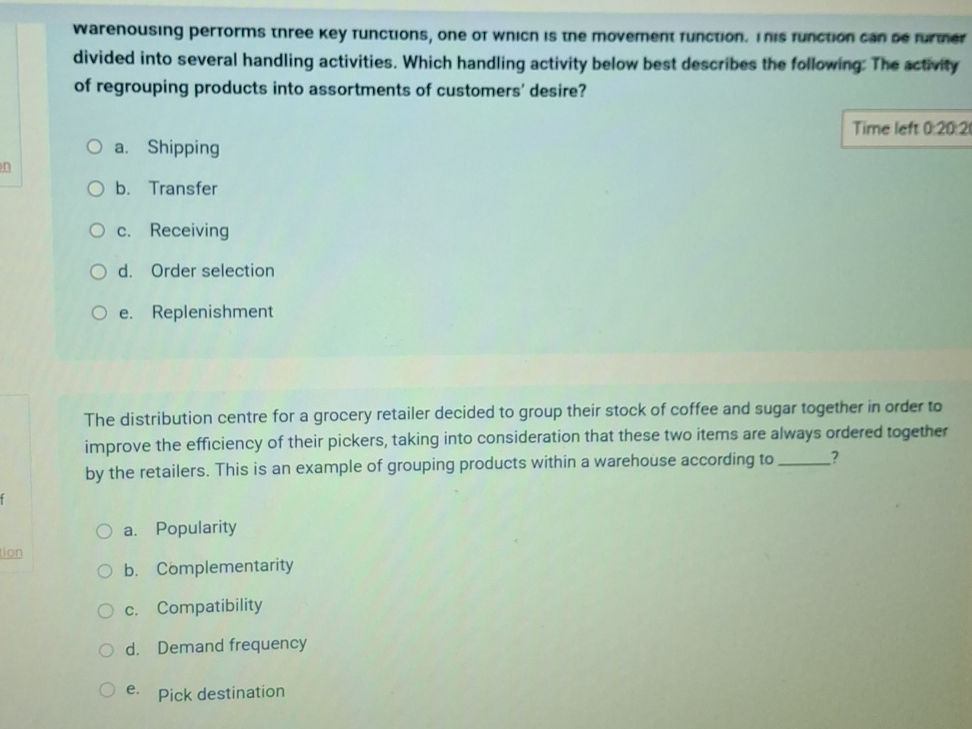 warenousing performs three key functions, | StudyX