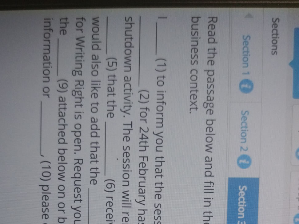 Read the passage below and fill in the | StudyX