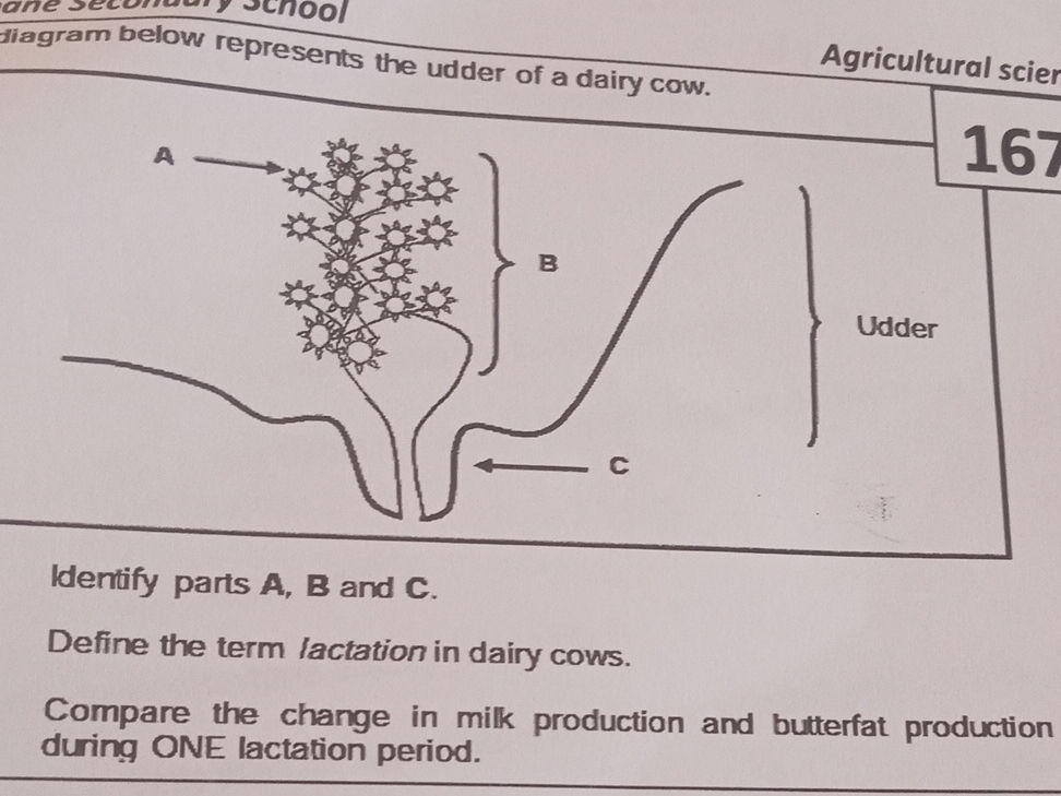 Identify parts A, B and C. Define the term | StudyX