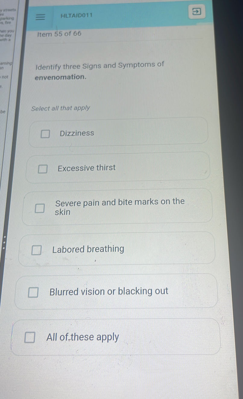 Identify three Signs and Symptoms of | StudyX