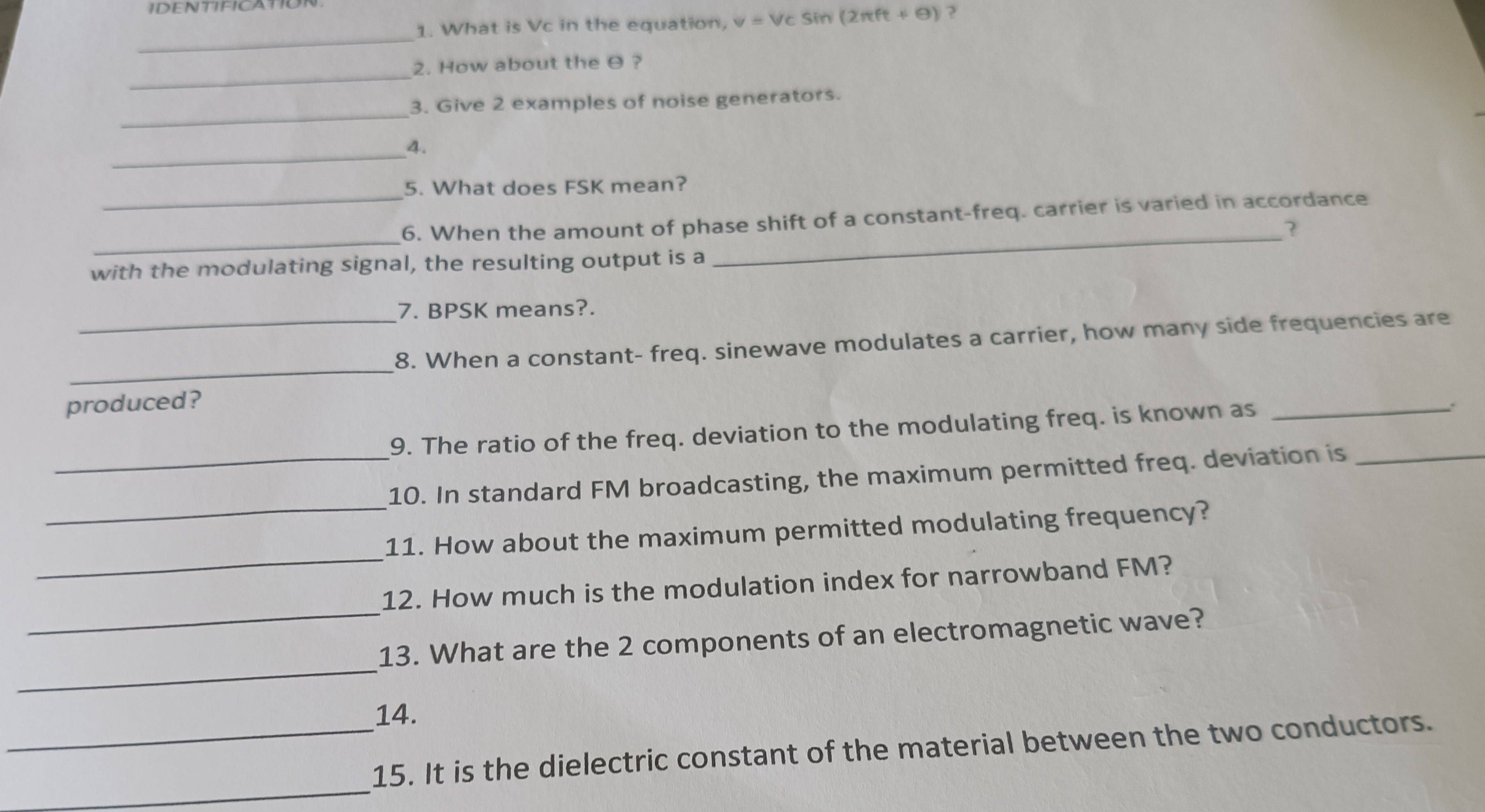 1. What is Vc in the equation, v = Vc Sin | StudyX