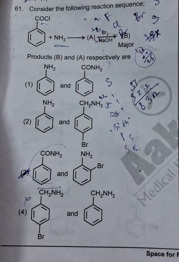 61. Consider the following reaction | StudyX